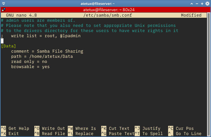 How To Install Samba File Server On Ubuntu 2004 Linux Tutorial Atetux 1654