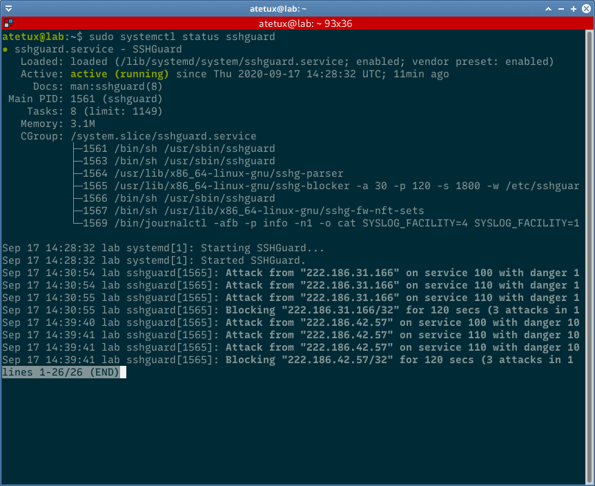 How To Securing SSH with SSHGUARD on Debian 10 - Atetux