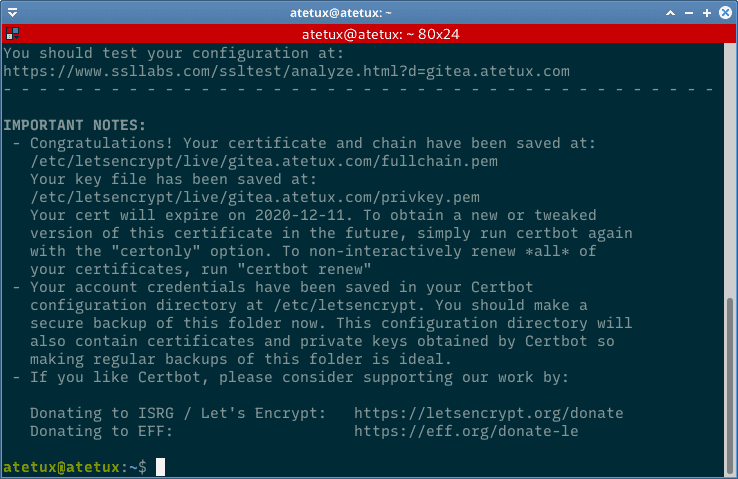 How To Install Gitea Git Server on Debian 10 - Linux Tutorial - Atetux