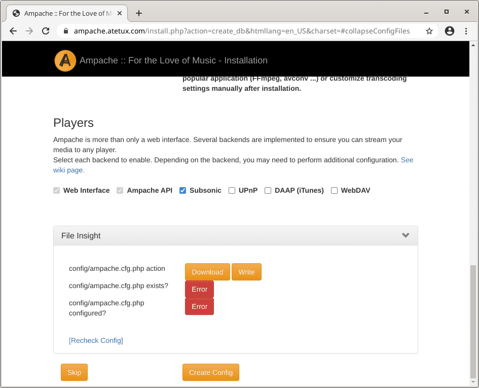 How To Install Ampache Audio Streaming with SSL on Debian 10 - Atetux